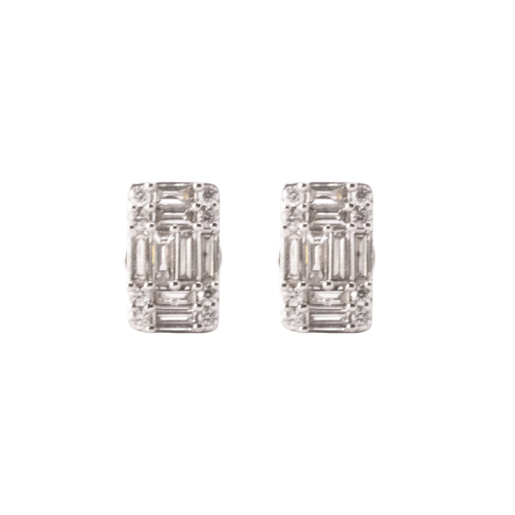 Rectangular Multi Diamond Studs – Juliet Aurel